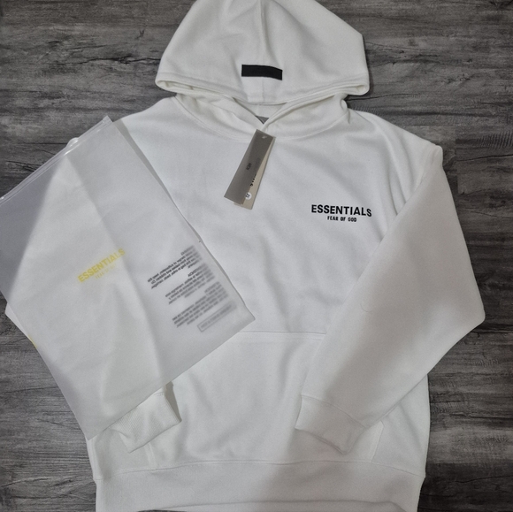 Fear of God | Shirts | White Essentials Fear Of God Hoodie Size M ...
